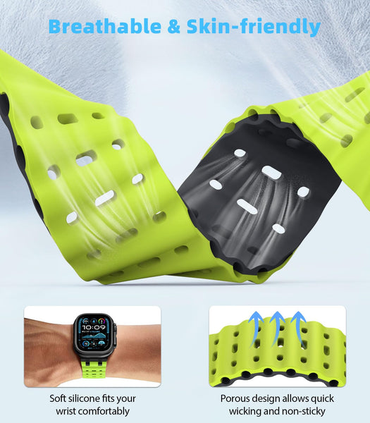 MoKo Ocean Band Compatible with Apple Watch Ultra 3/2/1 49mm, Upgraded ...