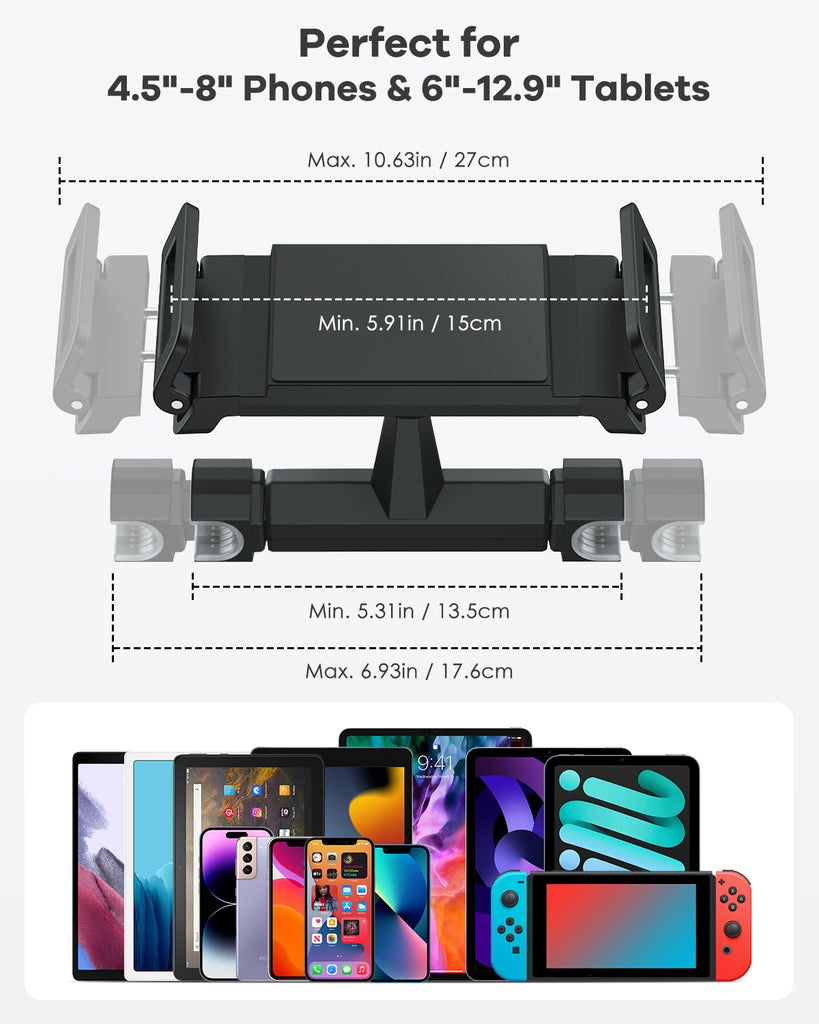 MoKo Car Phone Tablet Holder, Headrest Tablet Mount, Headrest Stand Cr ...