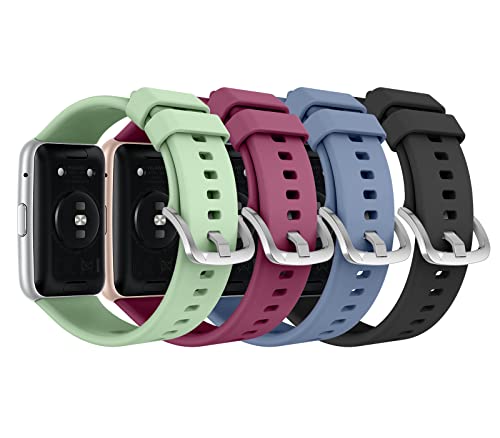 MoKo 4 Pack Watch Strap Compatible with Huawei Watch Fit New/Elegant S ...