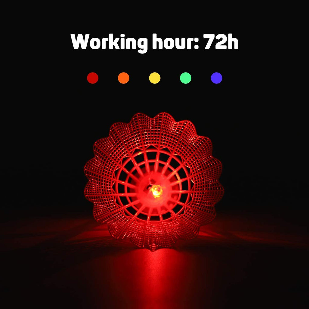 MoKo LED Badminton Shuttlecocks 6 Pack, Sports Nylon Outdoor Shuttleco ...