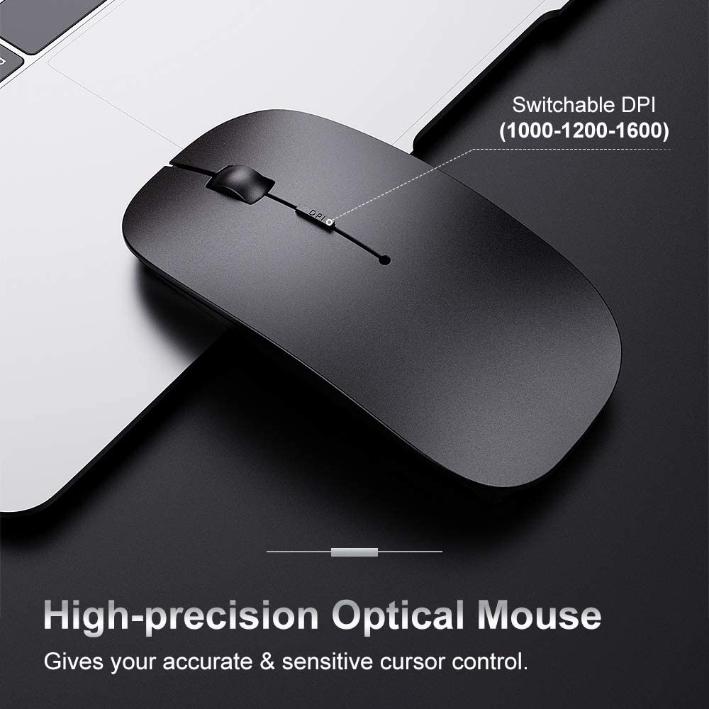 MoKo Wireless Keyboard and Mouse Combo, 2.4G Ultra-Thin Mini Keyboard ...