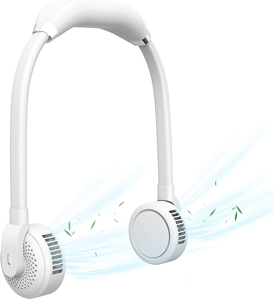 MoKo Portable Neck Fan, Hands Free USB Personal Neckband Fan, 3 Adjust ...