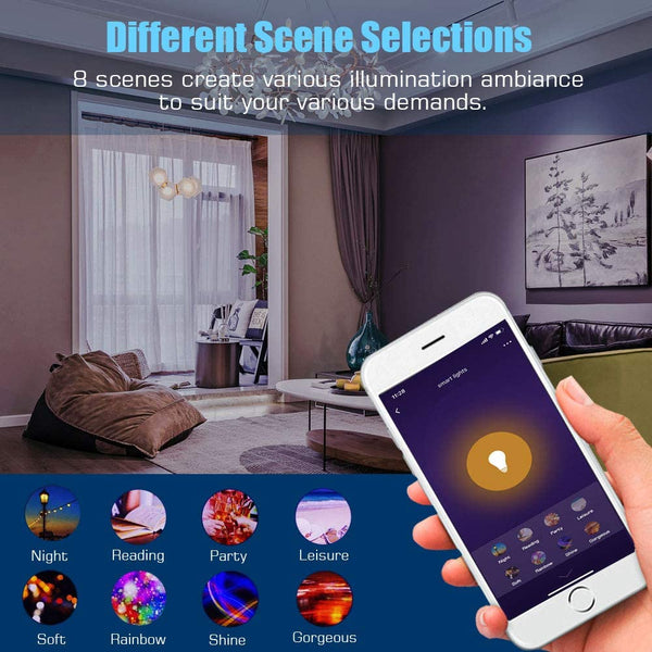 MoKo Smart LED Light Bulb, E26 9W Dimmable Light, RGB Warm White Light – Mokodirect