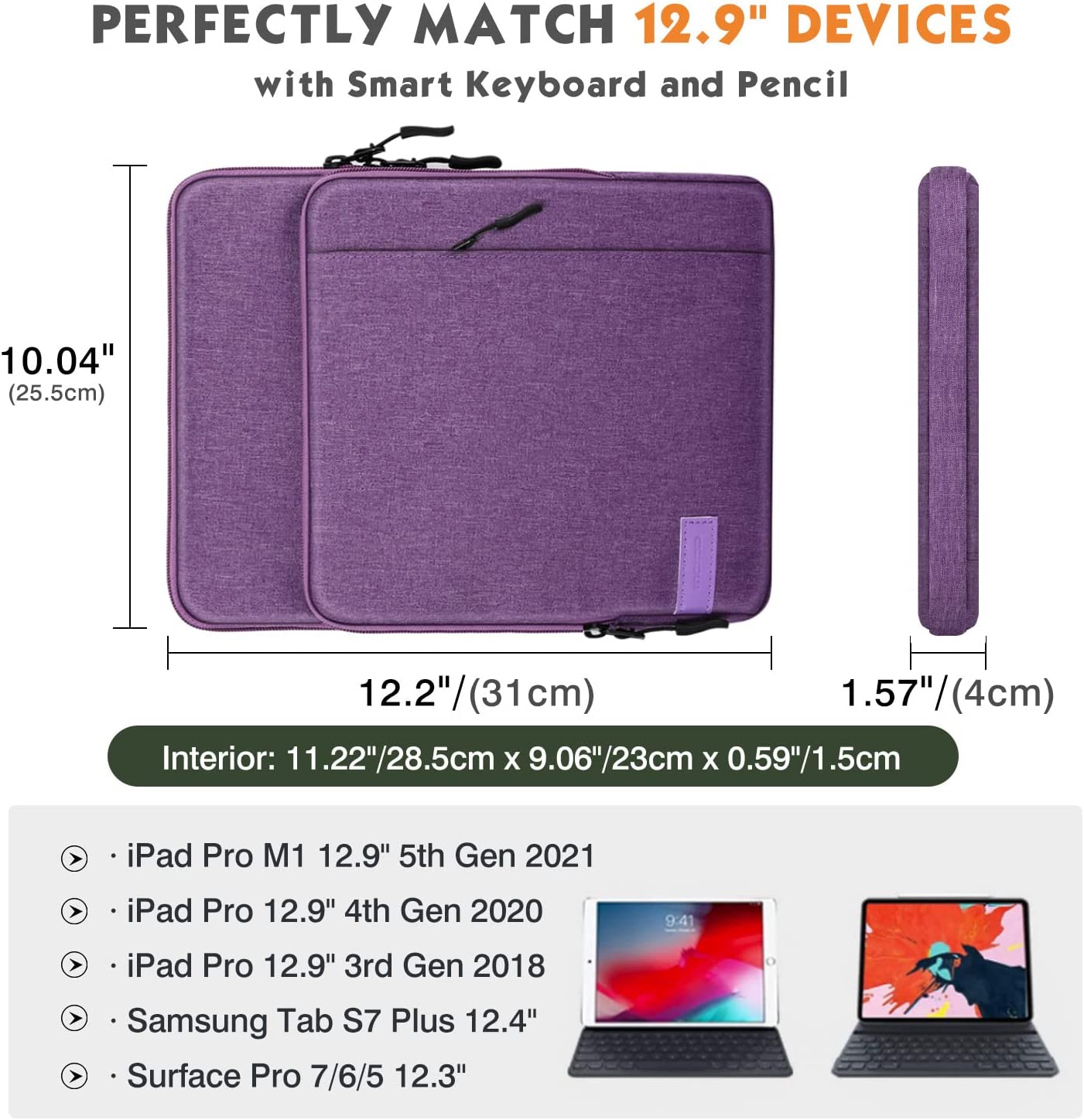 Ipad Air 3 Case MoKo 13 Inch Tablet Sleeve Bag For 13 Inch IPad Air M3 ...